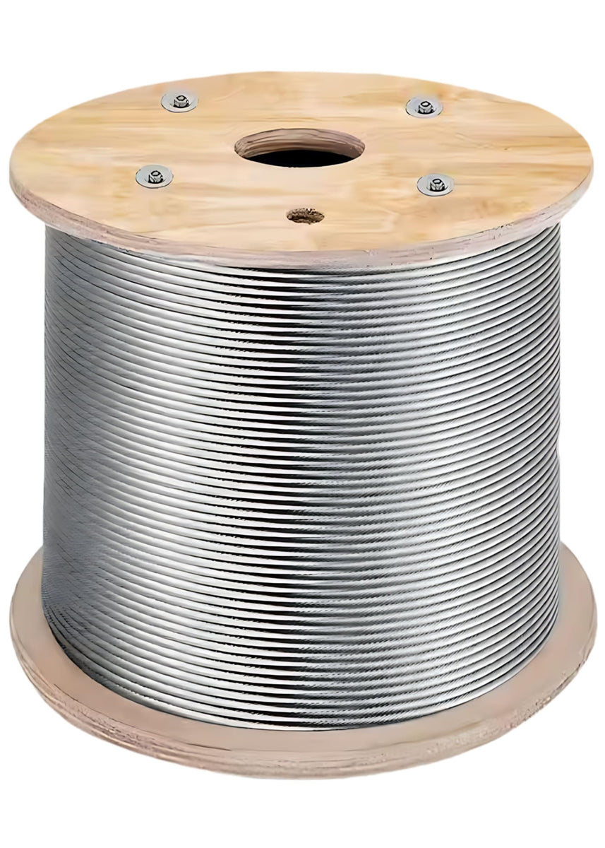T-316 Grade 7 x 19 Stainless Steel Cable Wire Rope 1/4"- 500 ft