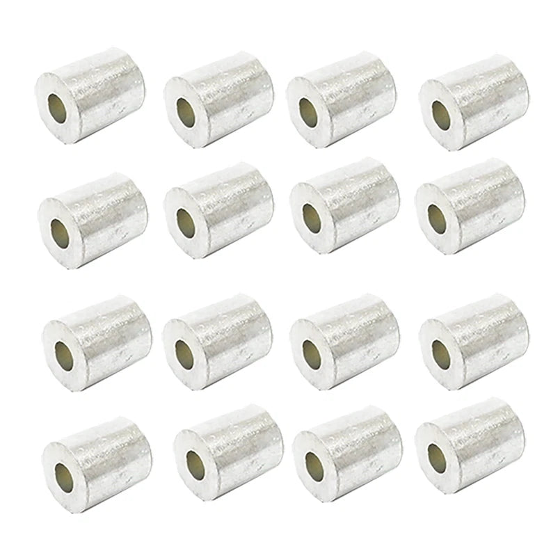 100ea Aluminum Stops for Wire Rope 1/4"