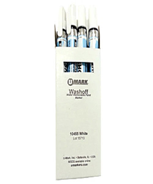 Paint Marker: U-Mark Wash Off WHITE (Water Removable) 1 Dozen