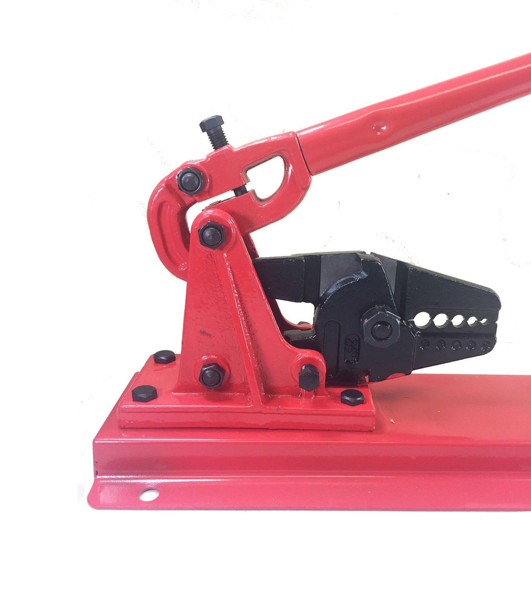 Bench Type Hand Swager for Cable, 5 Cavity 1/16 - 3/16, Aluminum/Coppe